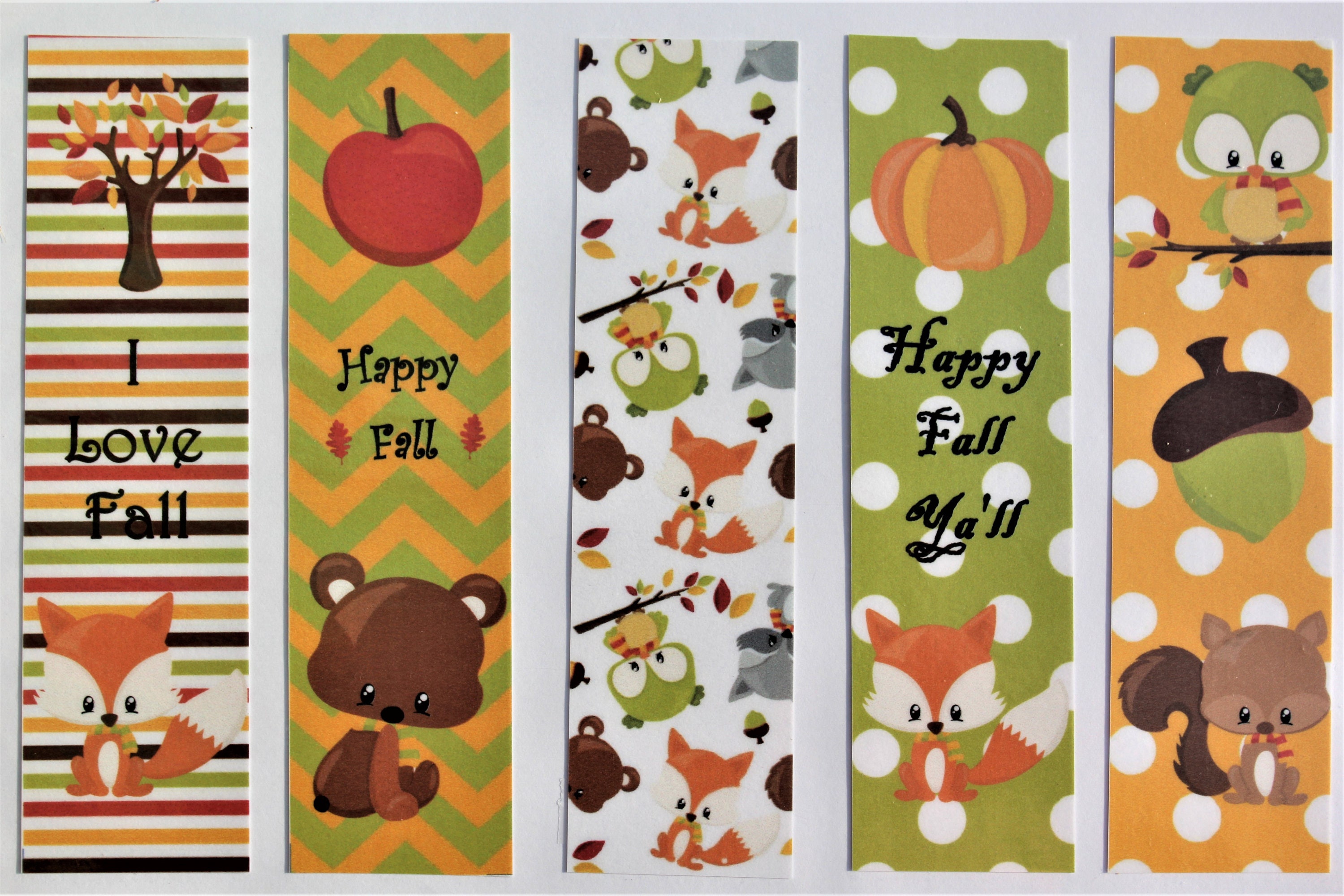 Woodland Fall Friends Book Marks - Etsy