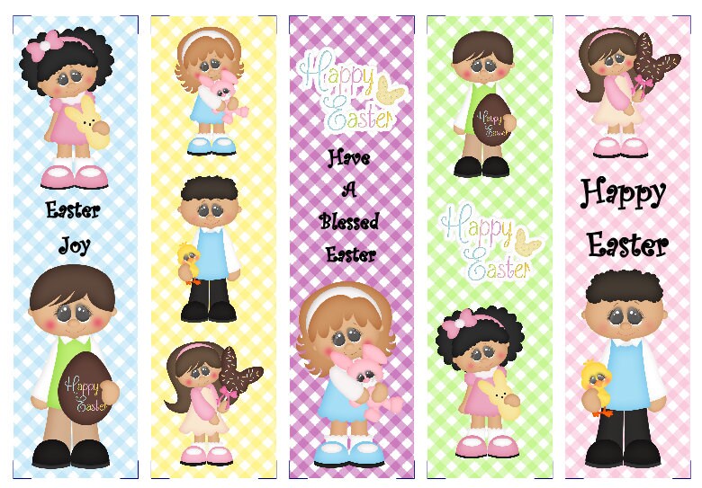 Happy Easter Kids Book Marks - Etsy