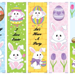 Easter Bunny Party Book Marks - Etsy