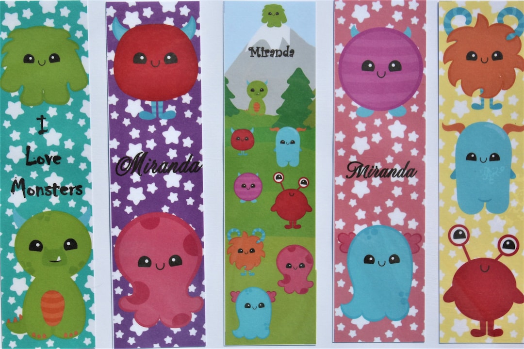 Kawaii Cute Monsters Book Marks - Etsy