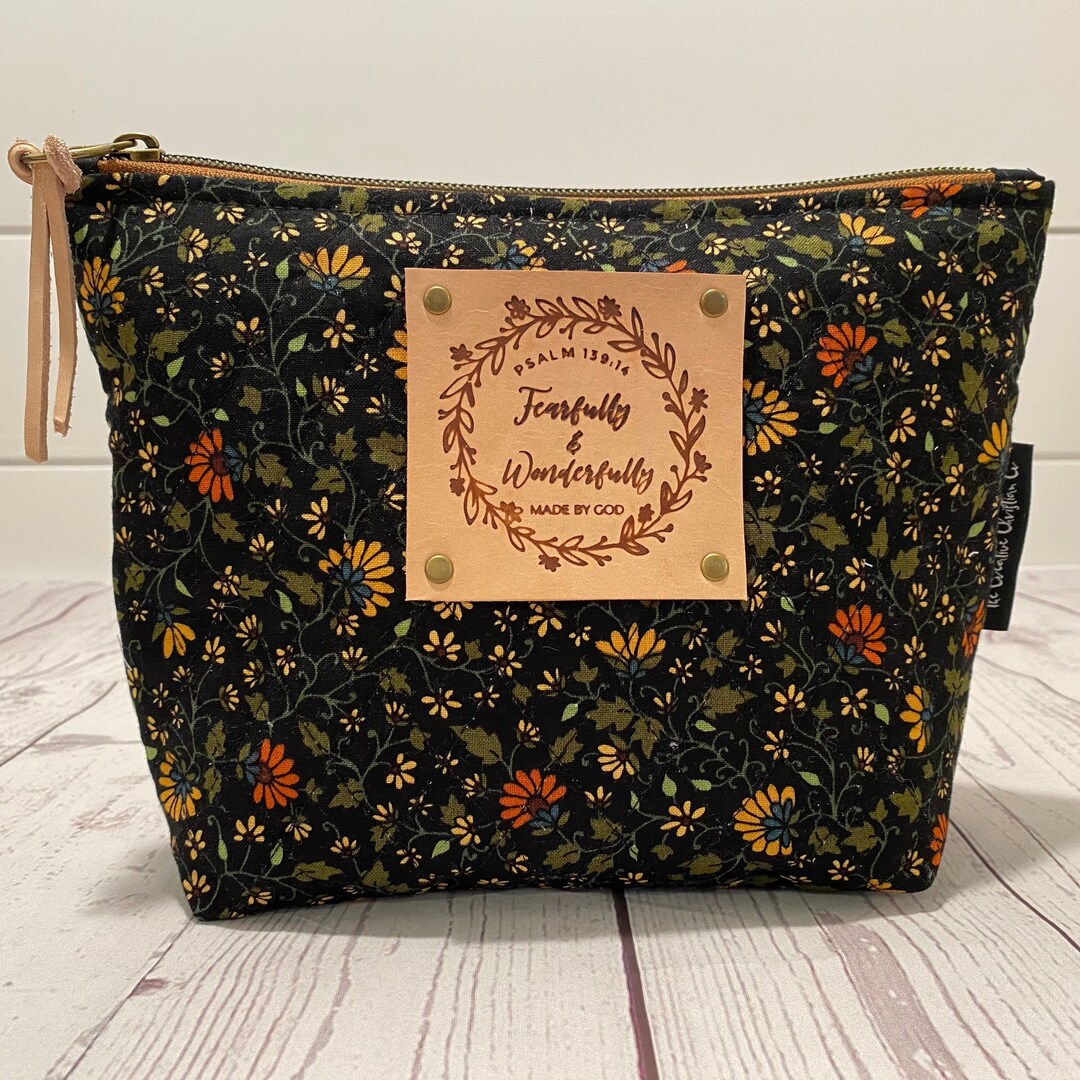 Christian Quilted Pouch With Leather Bible Verse - Etsy