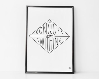 Conquer Wall Art - Etsy