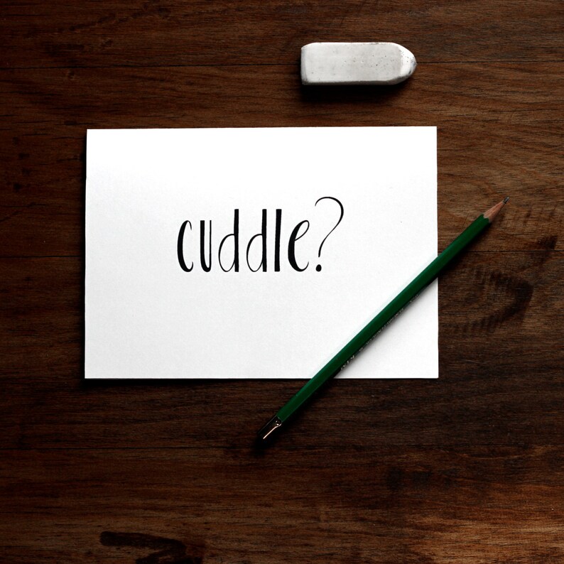 Cuddle? - PRINTABLE Greeting Card - Etsy