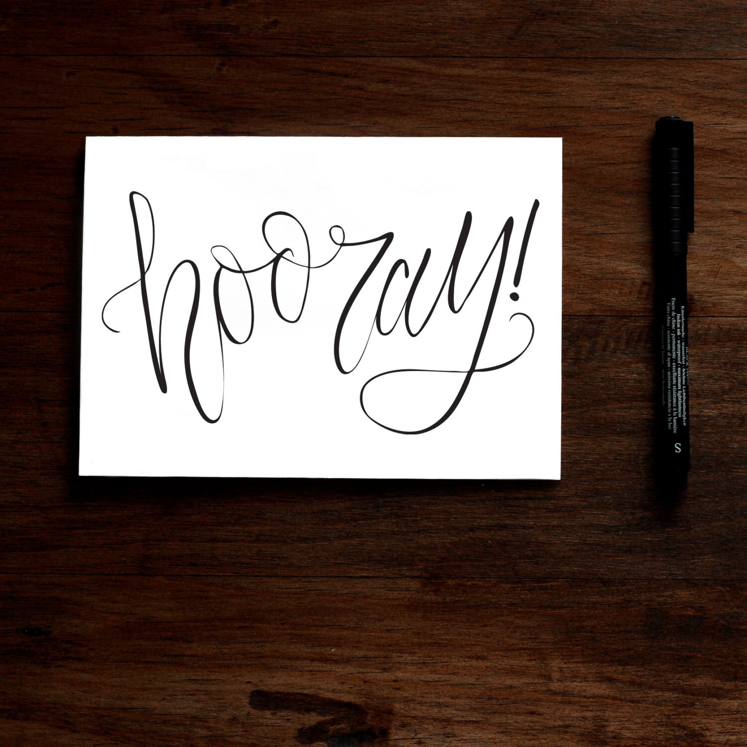 Hooray - Printable Greeting Card - Thank You Birthday Congratulations ...