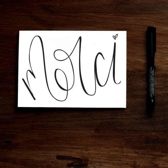 Merci Printable Greeting Card Thank You in French | Etsy