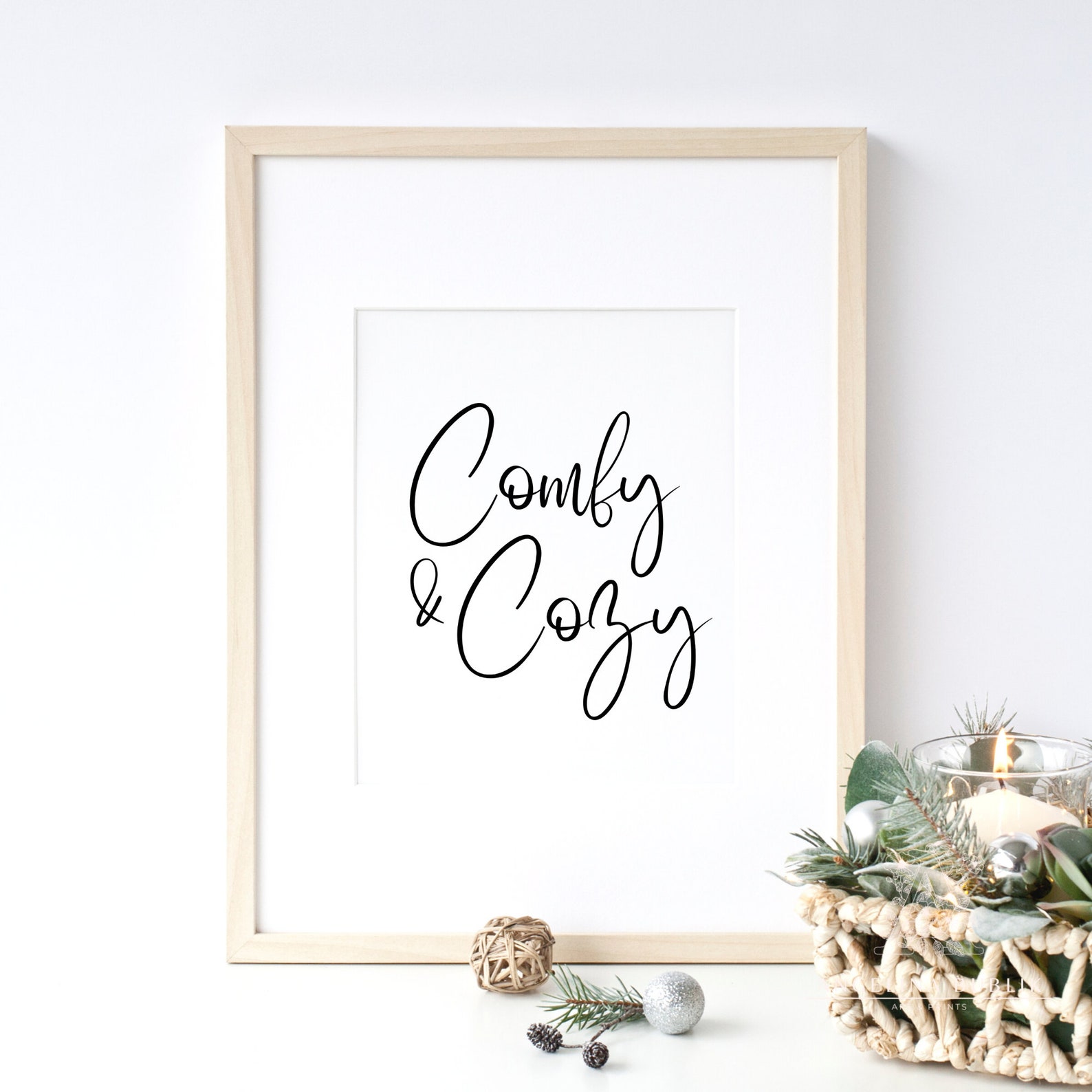 Comfy & Cozy - PRINTABLE DOWNLOAD - Multiple Sizes - Cold Weather Art ...