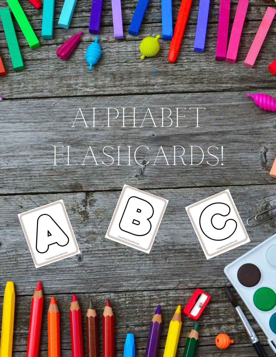 Minimalist Alphabet Flashcards - PRINTABLE DIGITAL PRINT - Back to ...