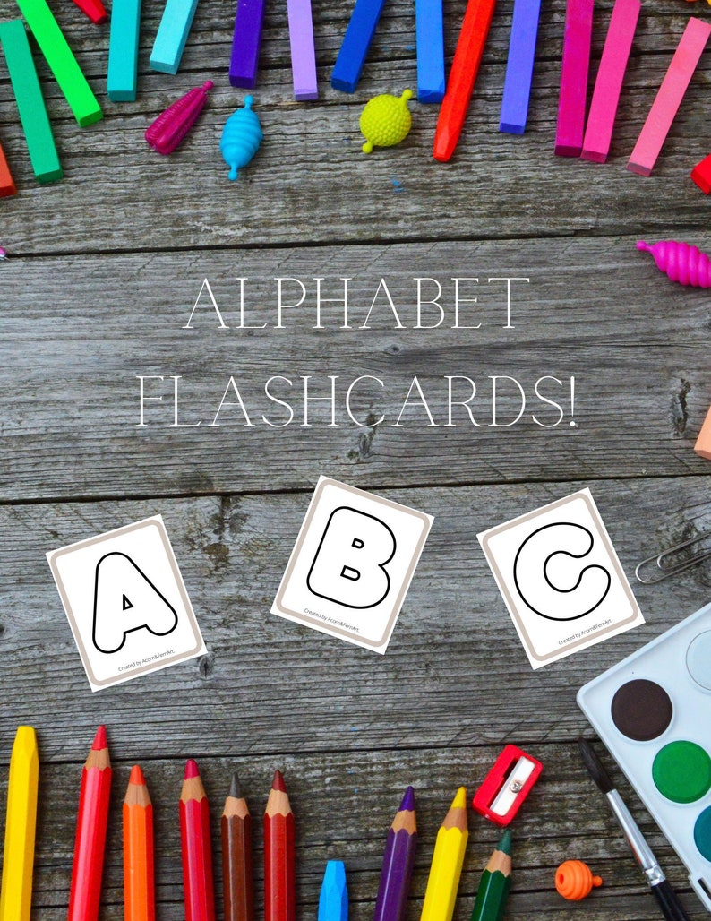 Minimalist Alphabet Flashcards - PRINTABLE DIGITAL PRINT - Back to ...