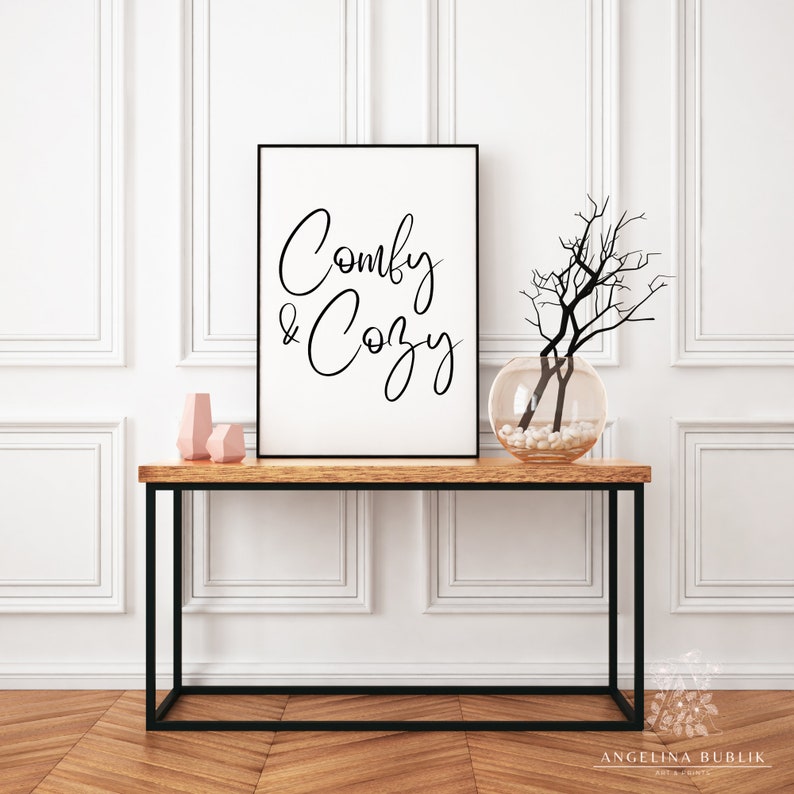 Comfy & Cozy - PRINTABLE DOWNLOAD - Multiple Sizes - Cold Weather Art ...