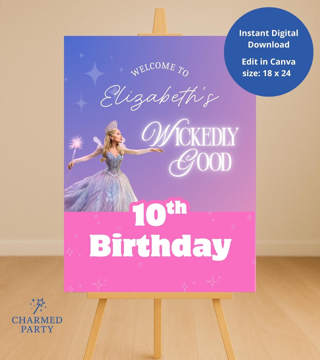 Wicked Birthday Welcome Sign: Magical Broadway Theme (instant Download ...