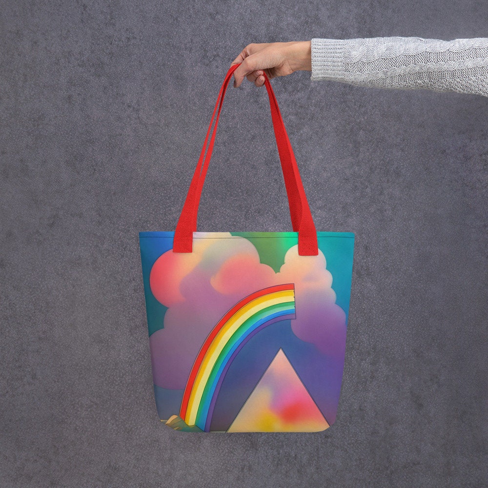 Rainbow Island Pride Prism Rainbow Tote Bags Unique Edgy - Etsy