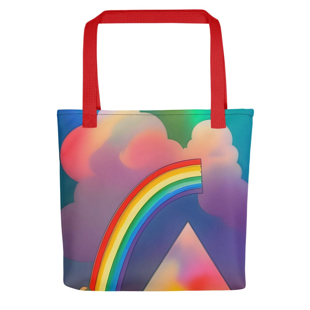 Rainbow Island Pride Prism Rainbow Tote Bags Unique Edgy - Etsy