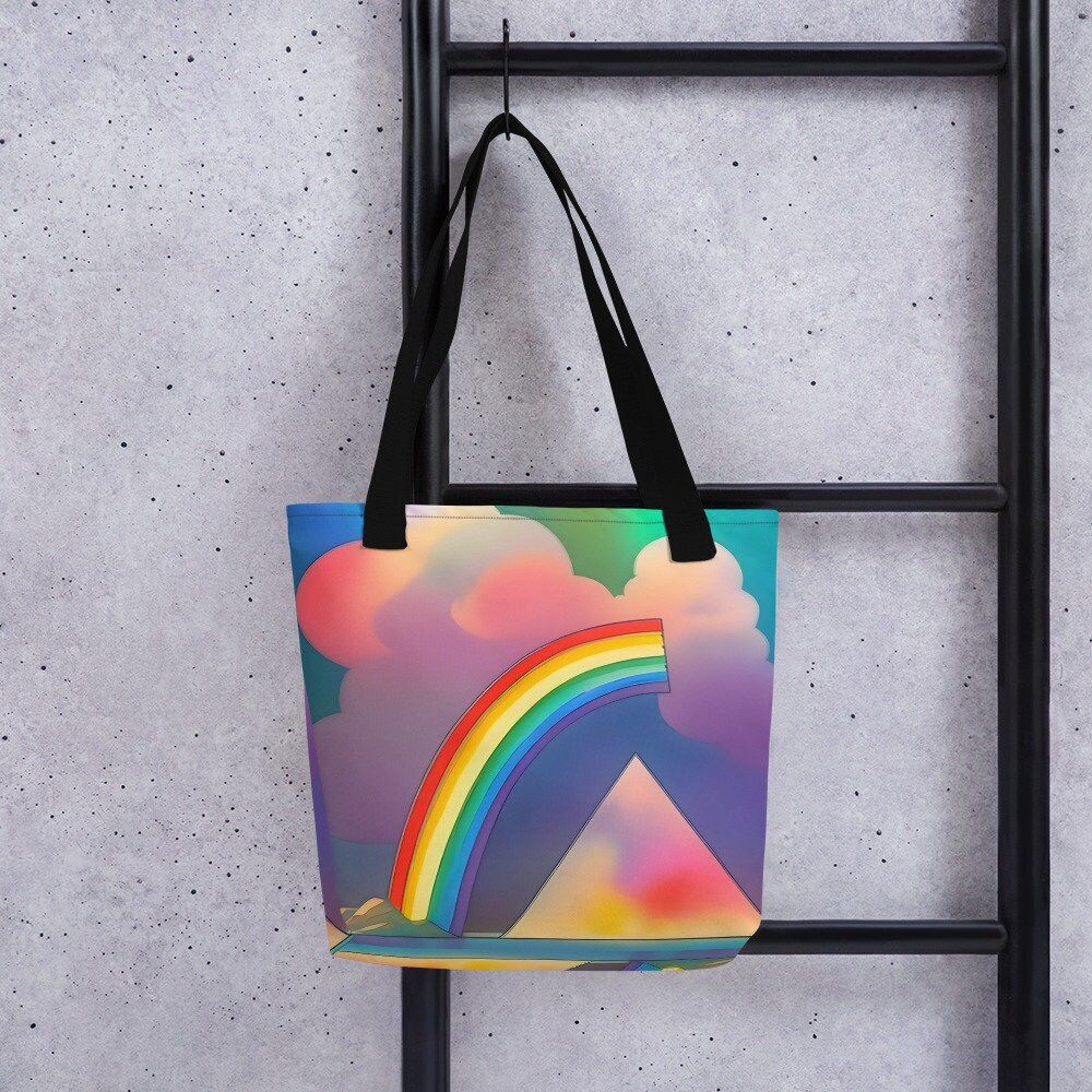 Rainbow Island Pride Prism Rainbow Tote Bags Unique Edgy - Etsy