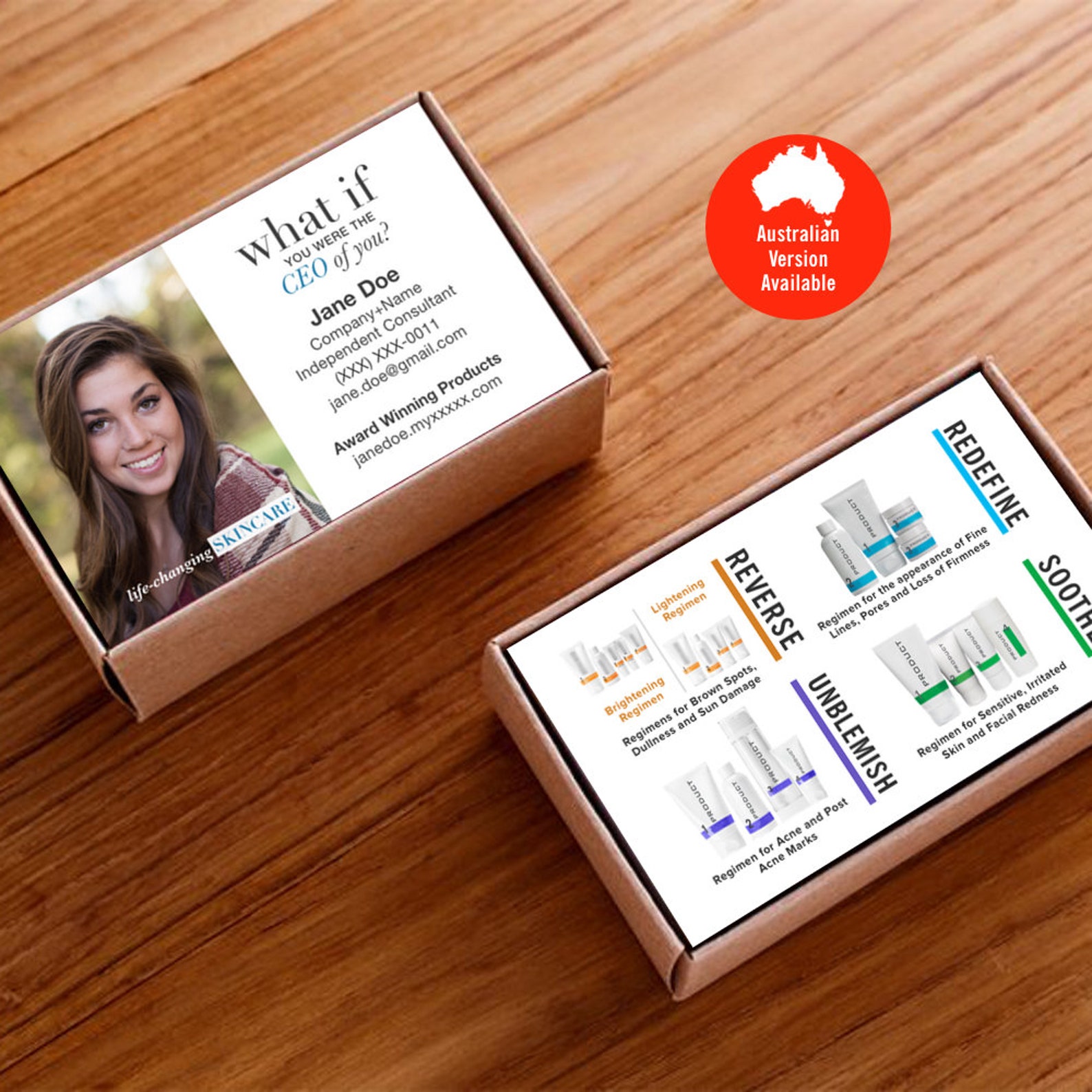 Rodan and Fields Business Card, R and F Cards, R+F, Rodan Business Card ...