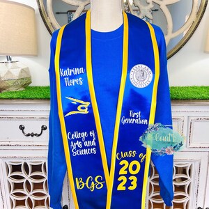 Custom Graduation Stole | Personalized Stole | Graduation Gift | Senior ...