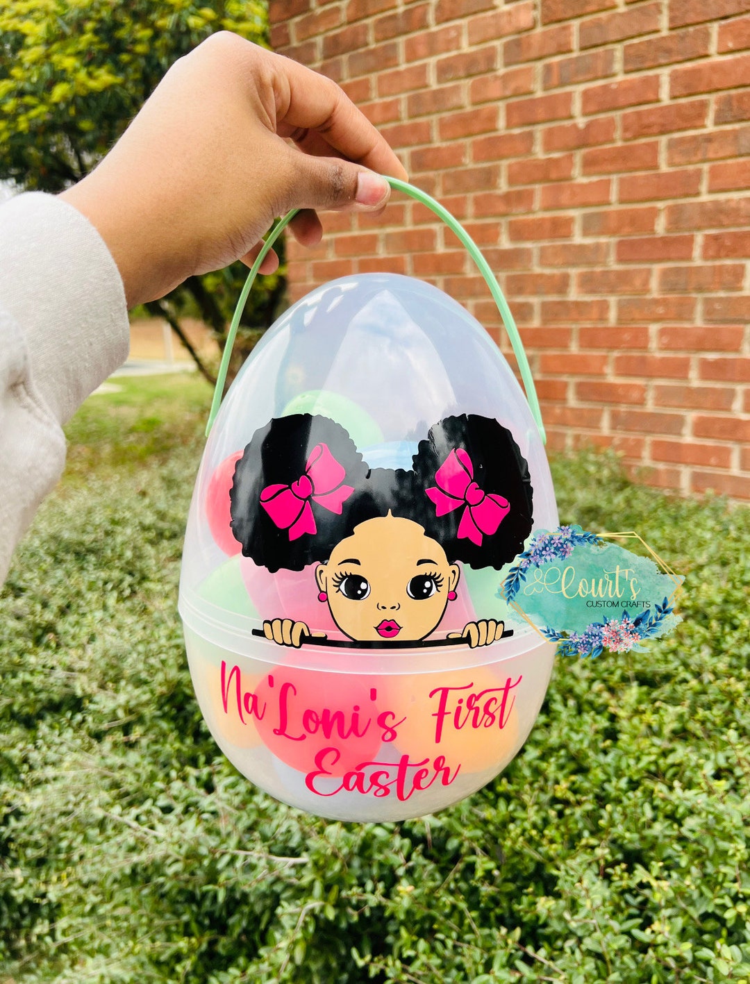 Clear Personalized Easter Egg Container | Giant Easter Egg | Easter ...