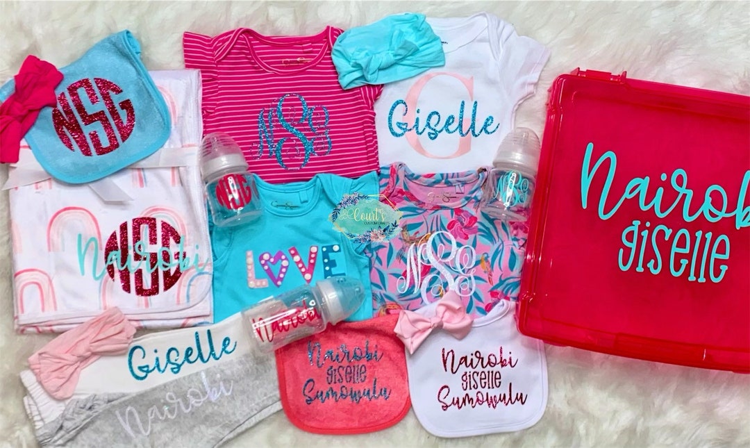 Medium Personalized Baby Bundle | Take Me Home Set | Baby Shower Gift ...