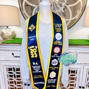 Custom Graduation Stole | Personalized Stole | Graduation Gift | Senior ...