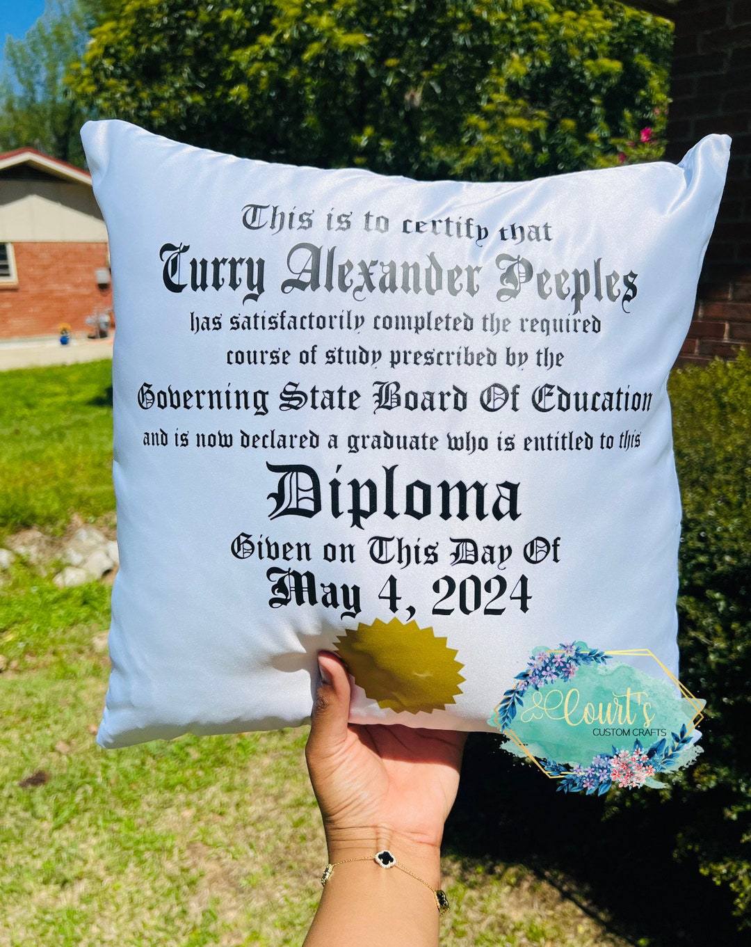 Custom Graduation Pillow | Personalized Pillow | Graduation Gift ...