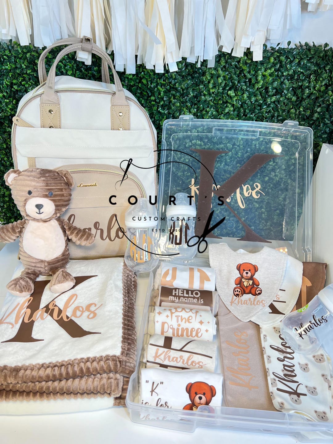 Large Personalized Baby Bundle | Take Me Home Set | Baby Shower Gift ...