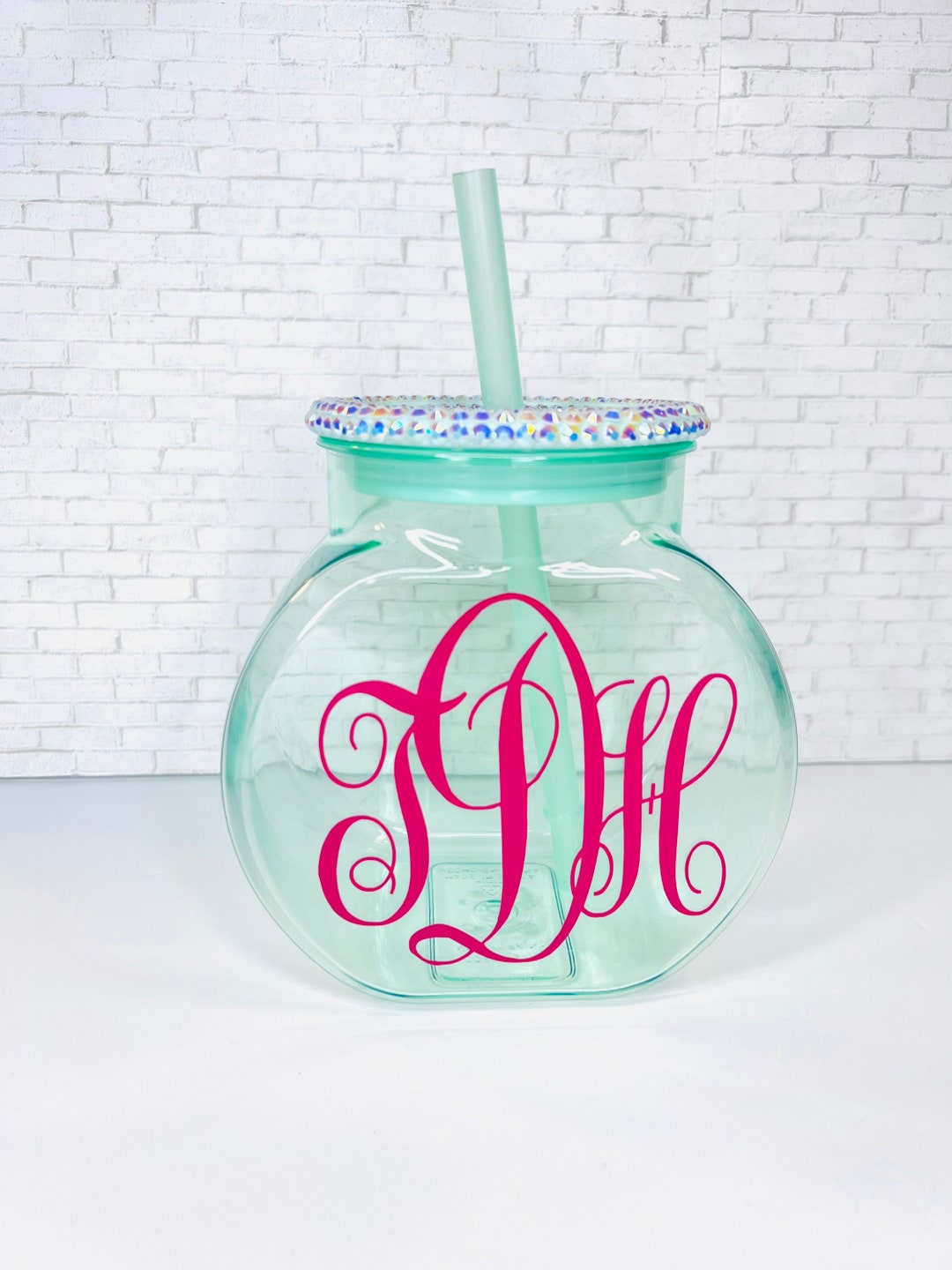 Rhinestone Fishbowl Cup - Etsy