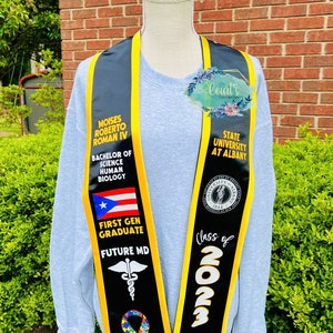 Custom Graduation Stole | Personalized Stole | Graduation Gift | Senior ...