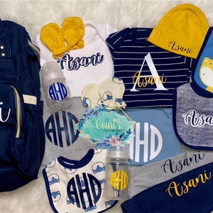 Large Personalized Baby Bundle | Take Me Home Set | Baby Shower Gift ...