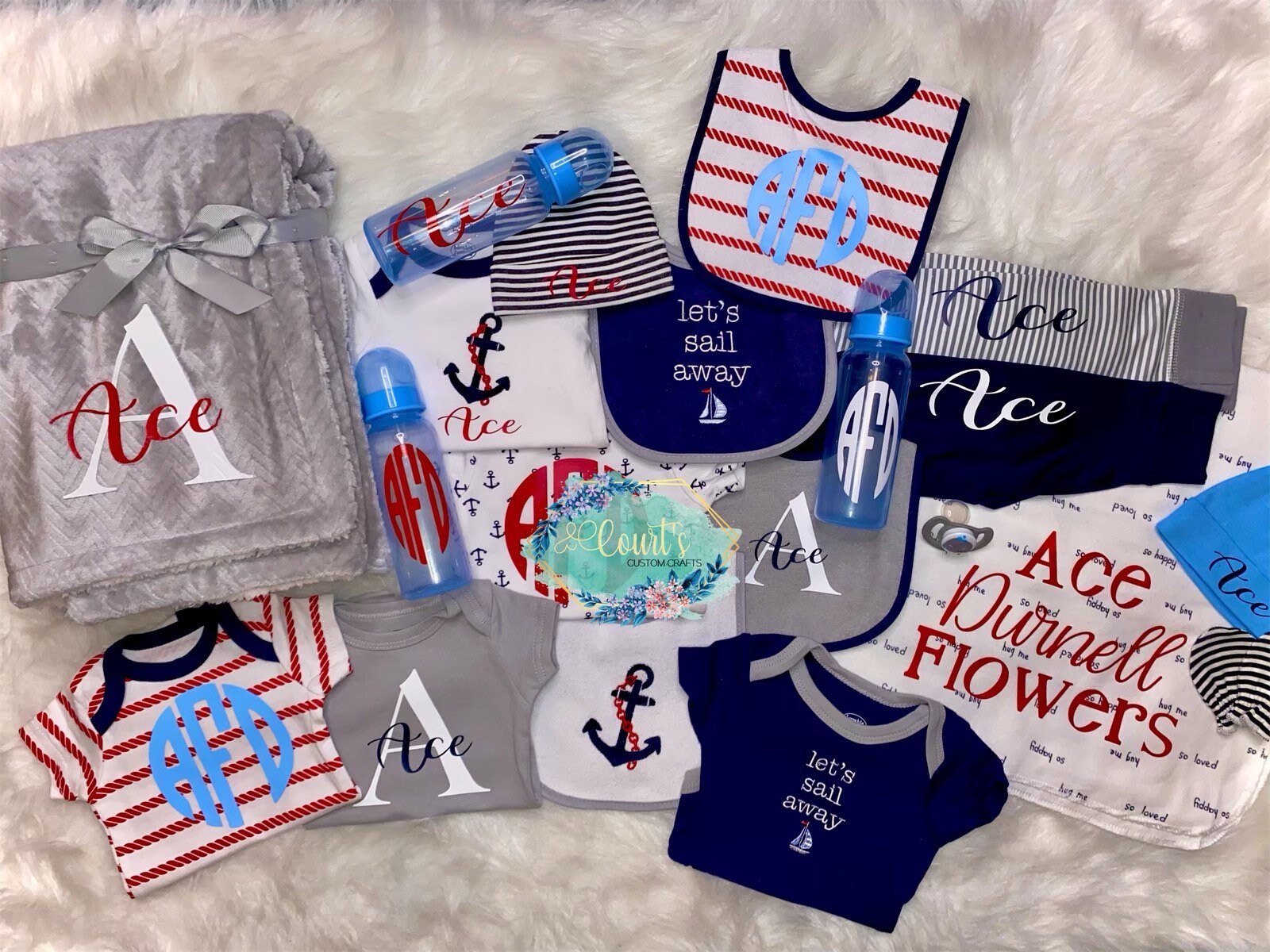 Medium Personalized Baby Bundle | Take Me Home Set | Baby Shower Gift ...