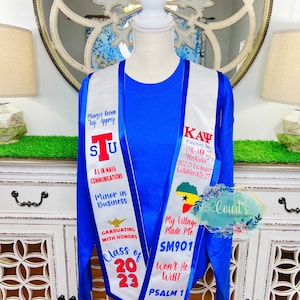 Custom Graduation Stole | Personalized Stole | Graduation Gift | Senior ...