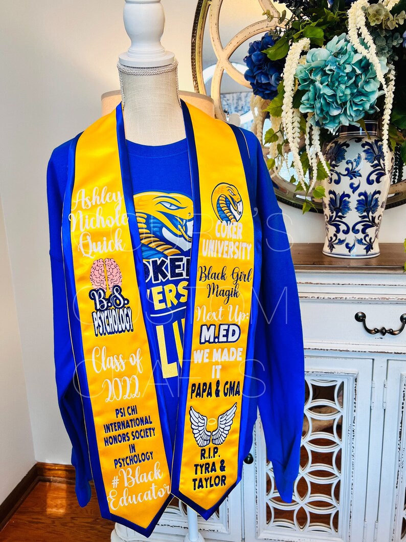 Custom Graduation Stole Personalized Stole Graduation Gift - Etsy