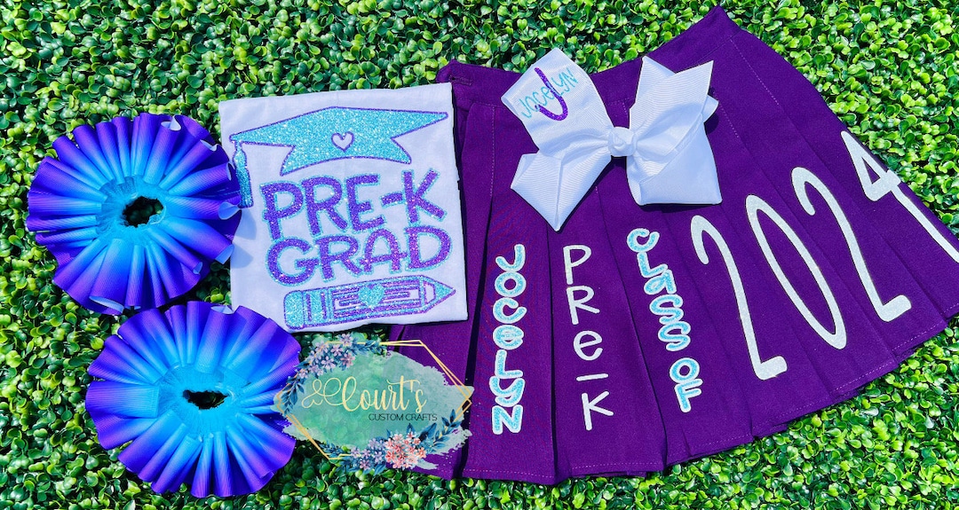 Graduation Outfit | Pre-k Graduation Set | Kindergarten Skirt Set ...