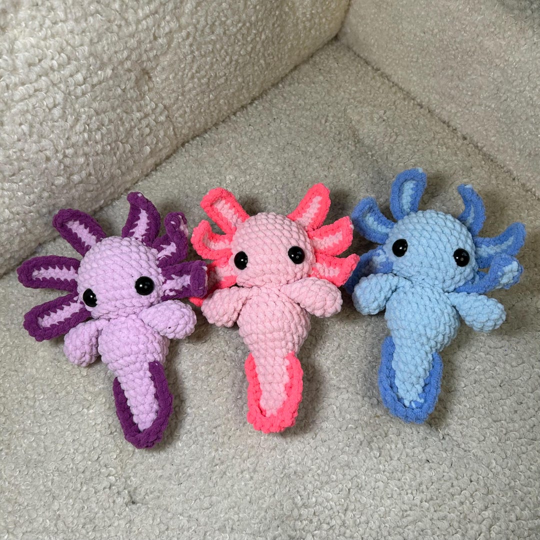 Chunky Axolotl Plushie - Etsy