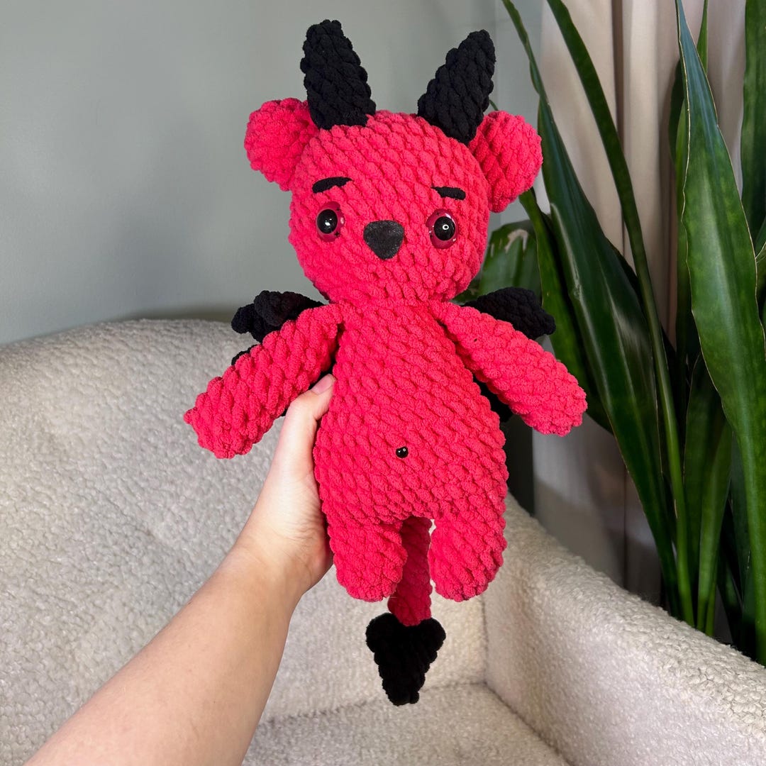 Devil Bear Plushie - Etsy