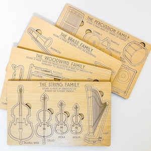 Orchestra Instruments Puzzle for Music Teachers, Wooden Puzzle, Music ...