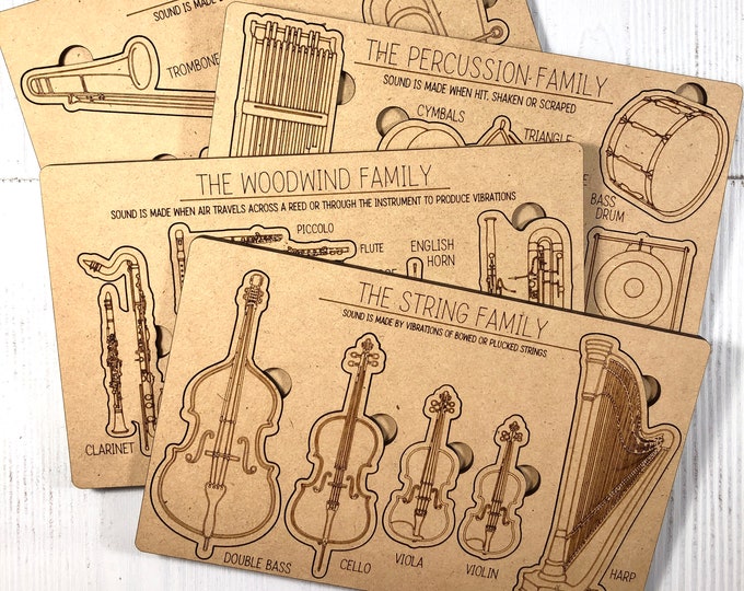 Orchestra Instruments Puzzle for Music Teachers Wooden - Etsy