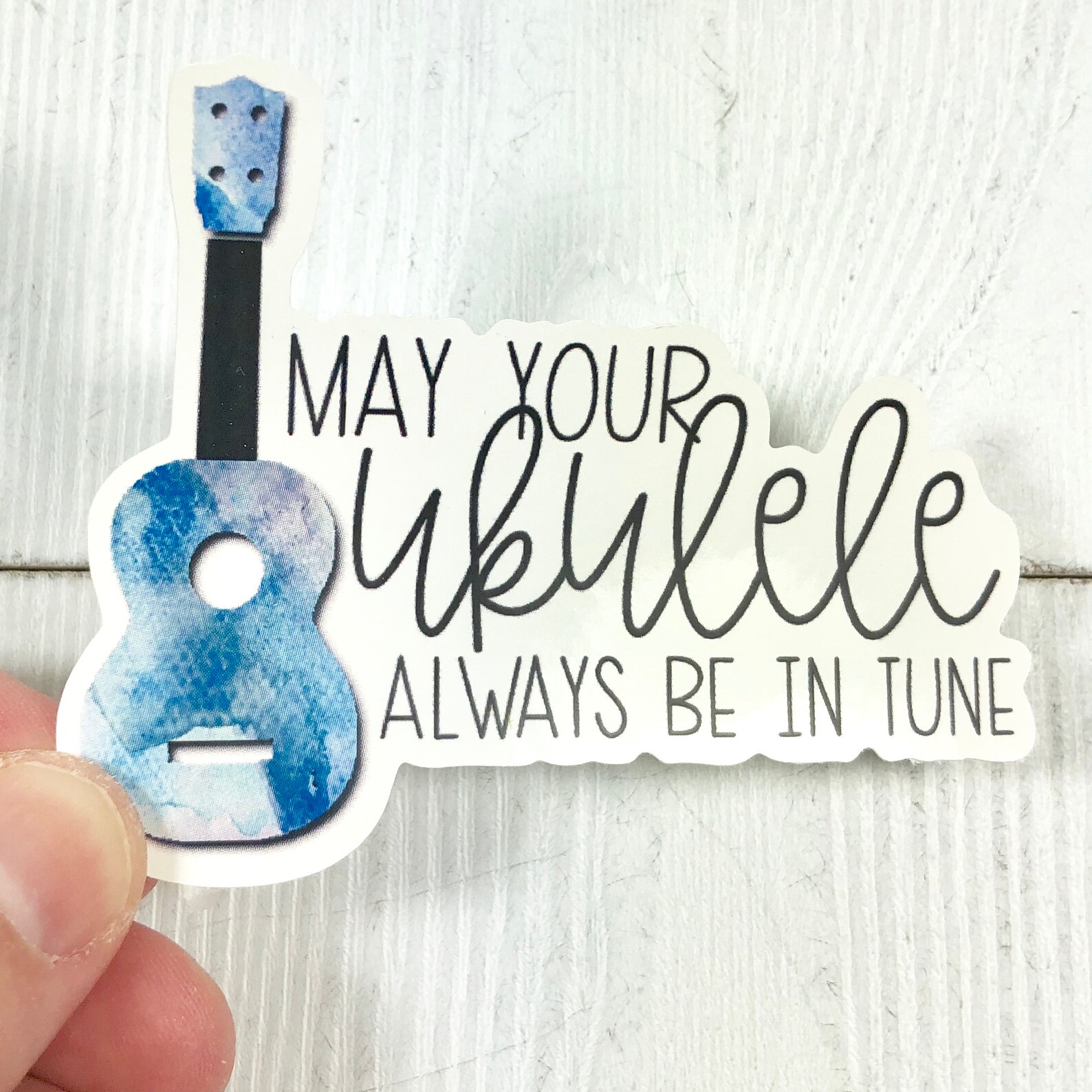 Ukulele Sticker for Music Teacher Glossy Sticker Funny Music | Etsy