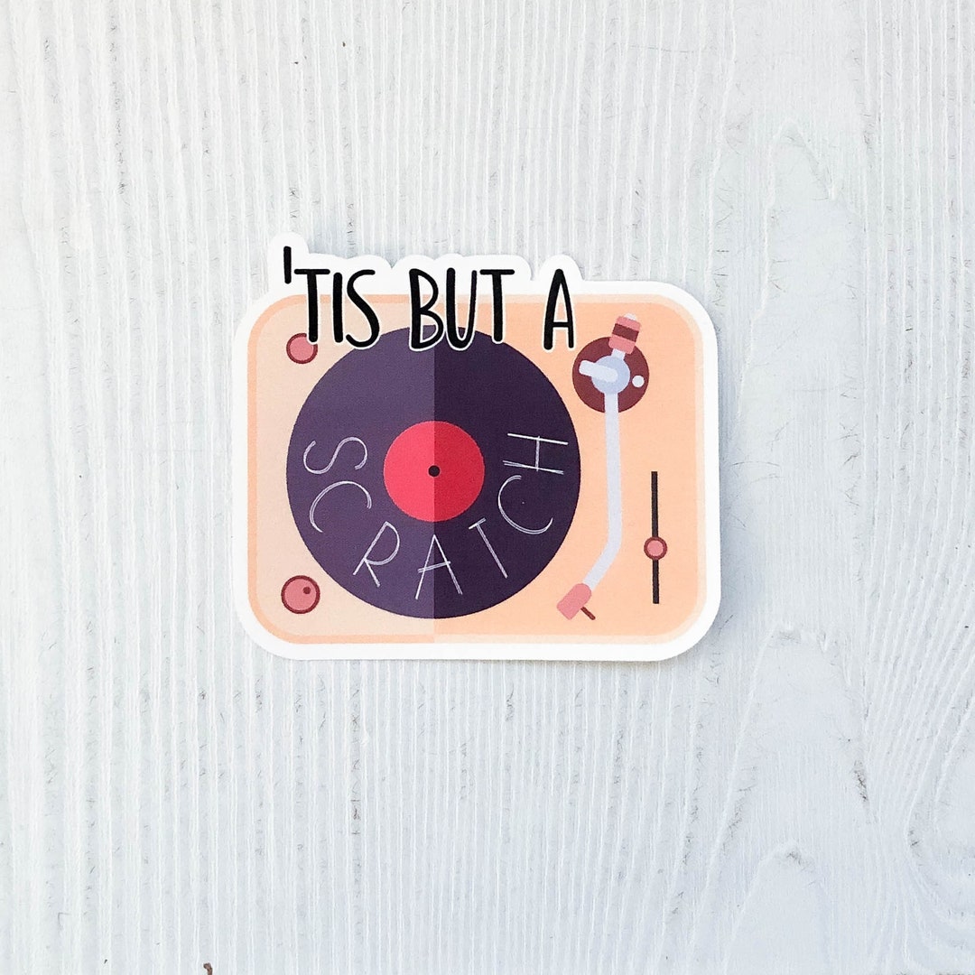 Funny Record Player Music Sticker for Music Teacher, Glossy Vinyl ...