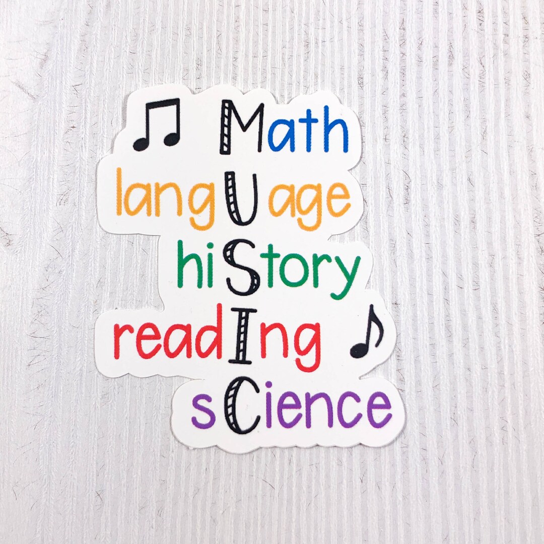 Music Advocacy Sticker for Music Teacher, Glossy Sticker, Vinyl Sticker ...