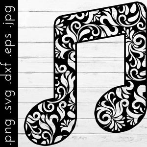 Music Svg for Teachers, Music Notes Svg, Music Teacher Svg, Damask Svg ...