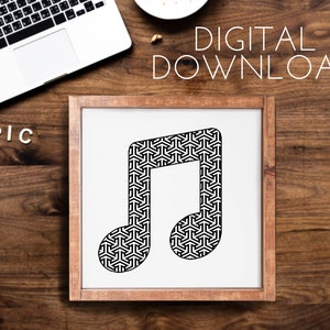 Music Svg for Teachers, Music Notes Svg, Music Teacher Svg, Geometric ...