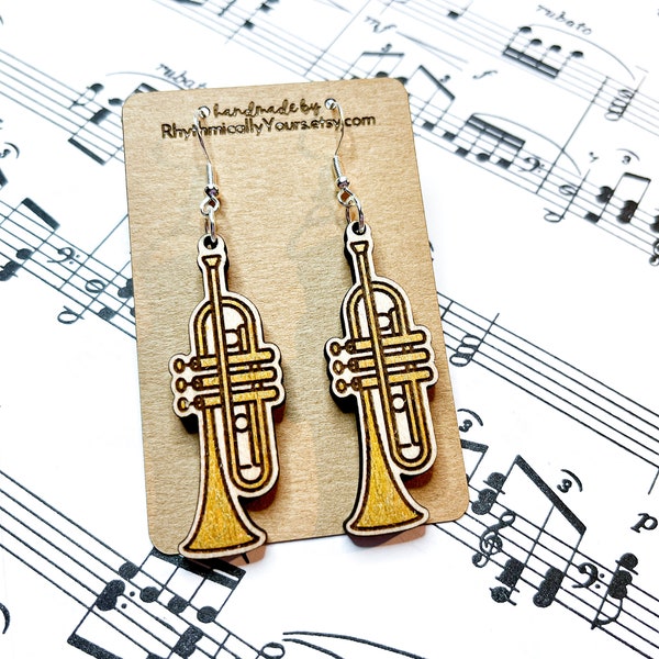 Trumpet Earrings - Etsy
