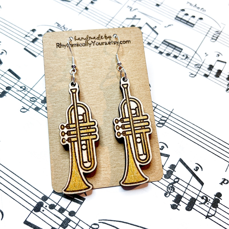 Trumpet Earrings - Etsy