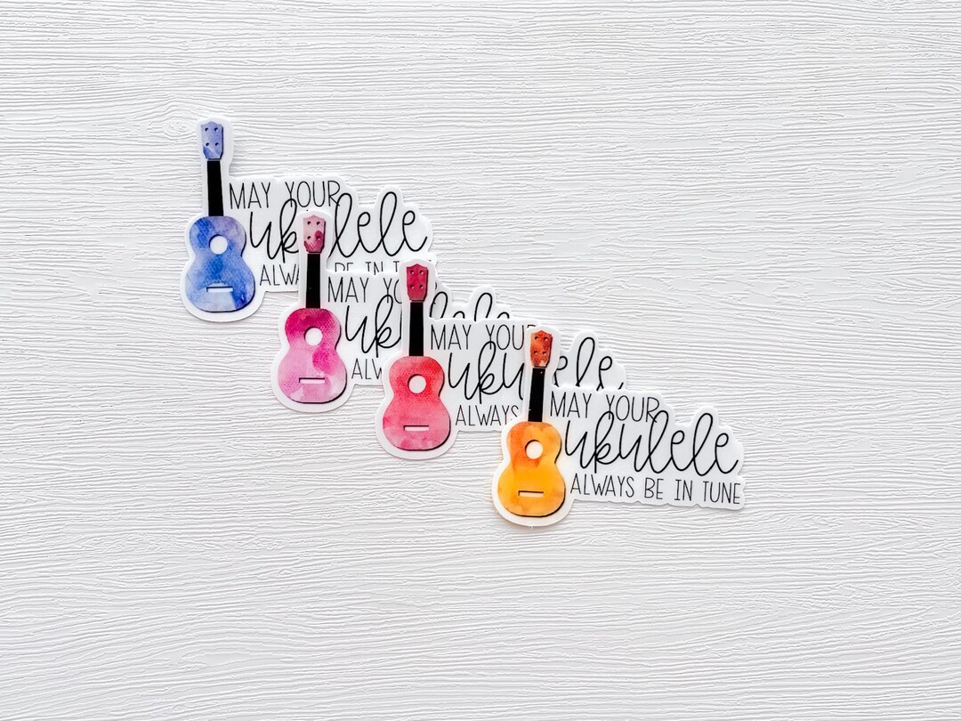 Ukulele Sticker for Music Teacher, Glossy Sticker, Funny Music Sticker ...
