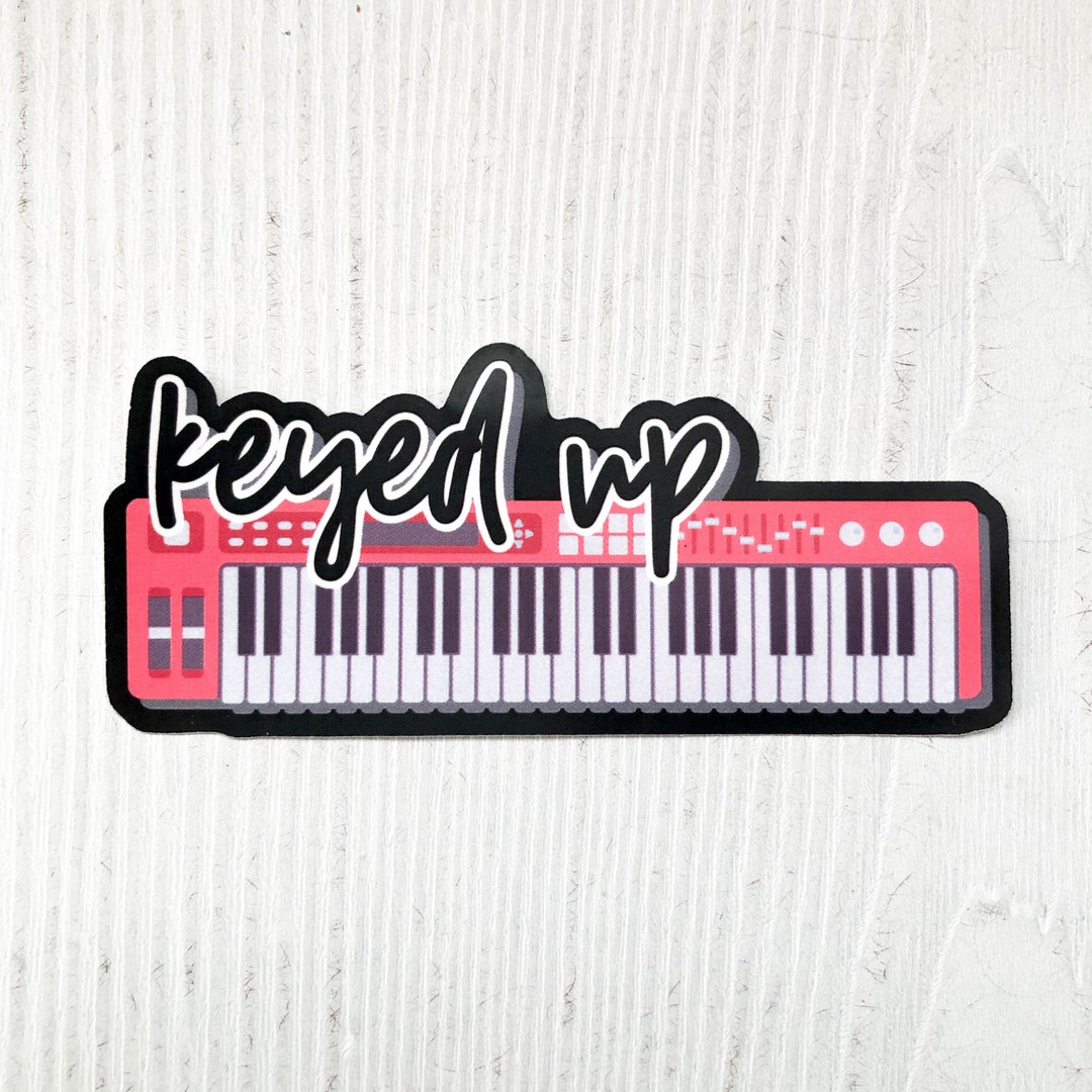 Keyboard Piano Sticker for Music Teacher, Glossy Sticker, Vinyl Sticker ...