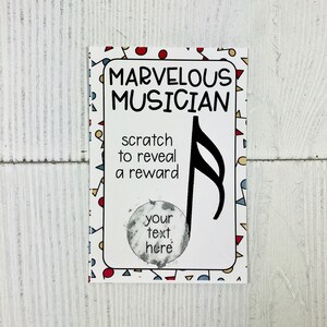 Custom Scratch off Cards for Teachers, Music Classroom Scratch off ...