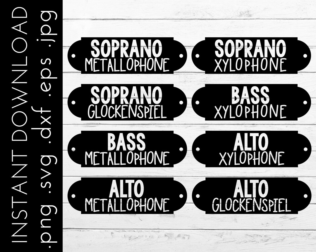 Music Svg for Music Teacher, Orff Instrument Labels Svg, Music Teacher ...