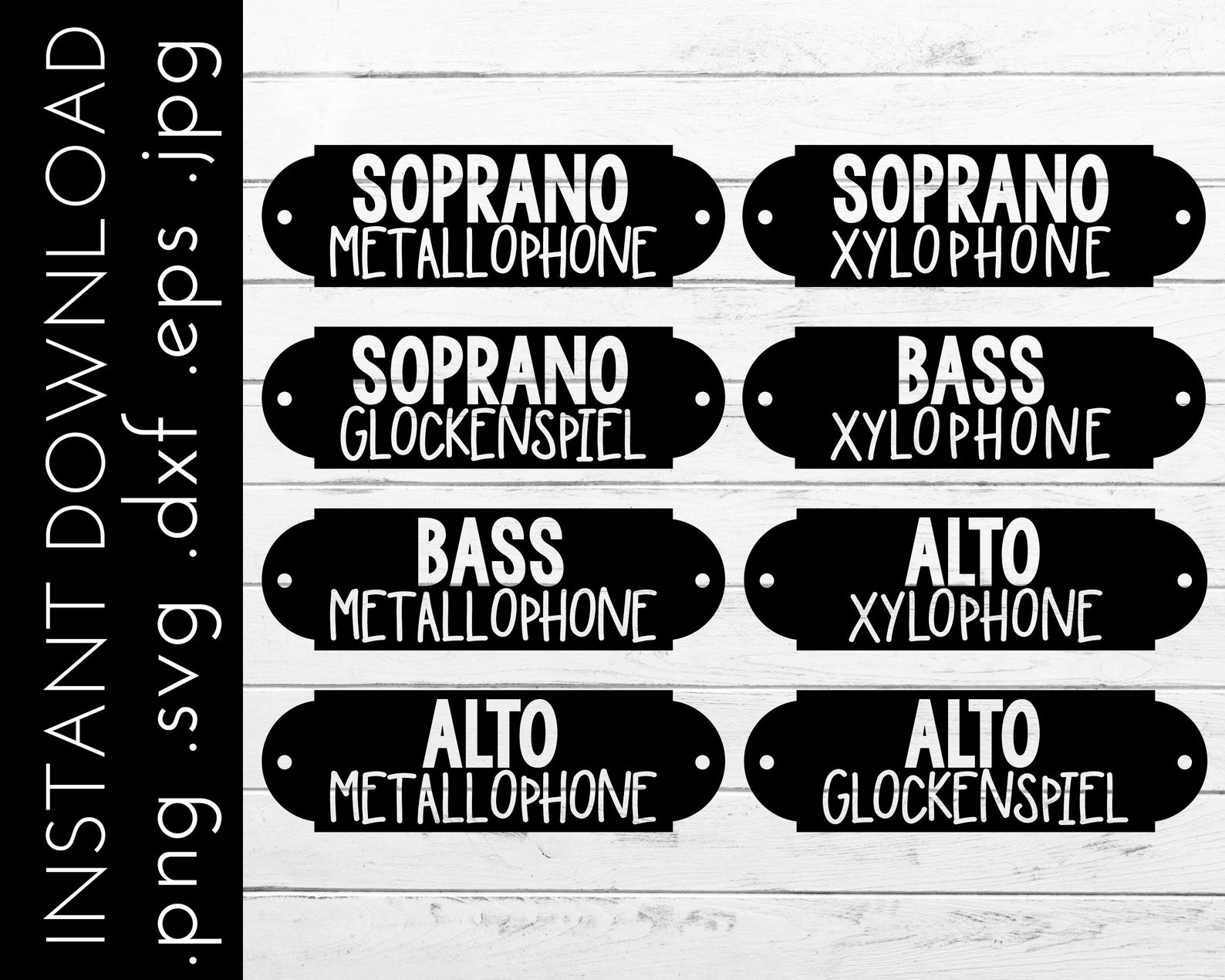 Music Svg for Music Teacher Orff Instrument Labels Svg Music - Etsy