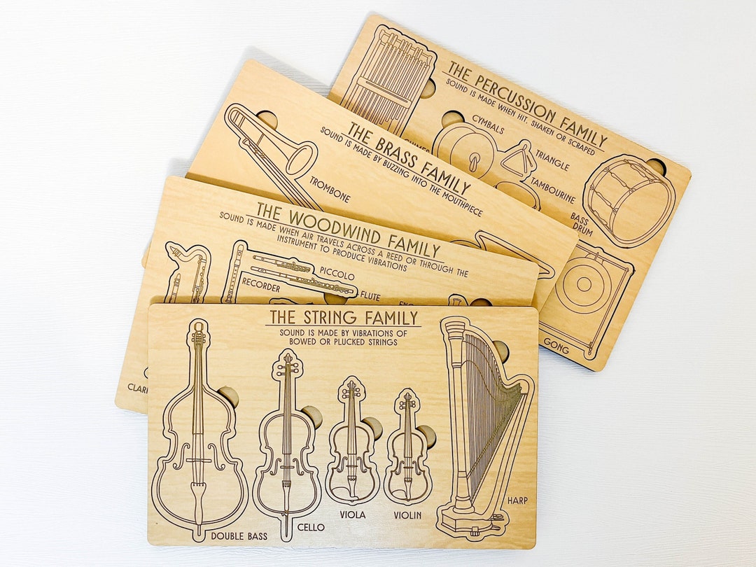 Orchestra Instruments Puzzle for Music Teachers, Wooden Puzzle, Music ...