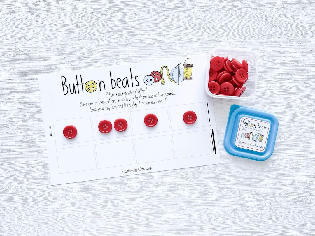 Button Beats Rhythmic Manipulatives for Music Teachers, Hands-on Rhythm Activity for Elementary ...