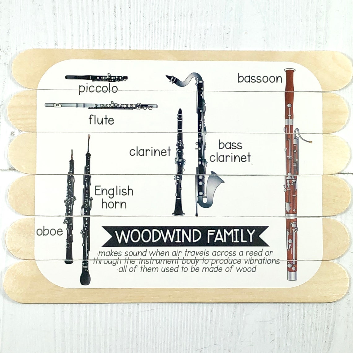 Orchestra Instruments Puzzle for Music Teachers Wooden - Etsy